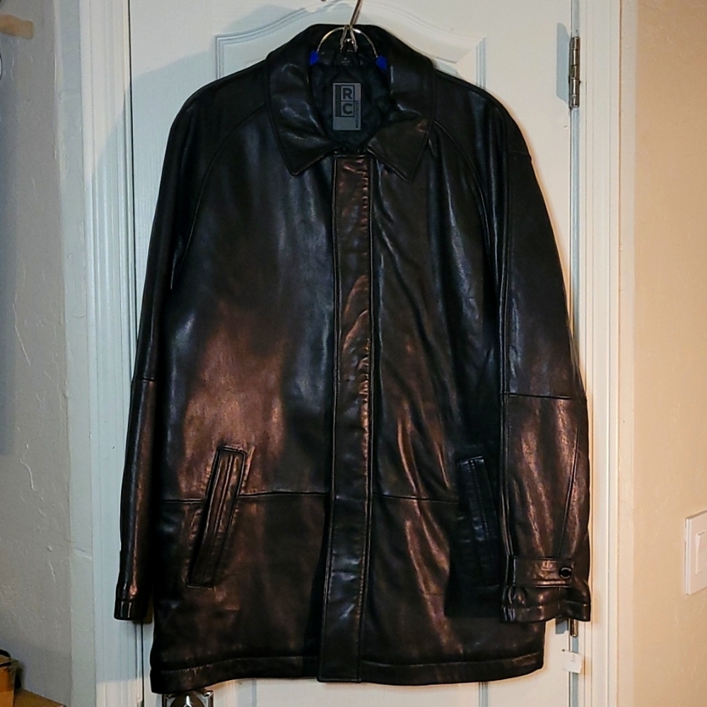 134- Comstock Rc Expedition Black Leather Men's Jacke… - Gem